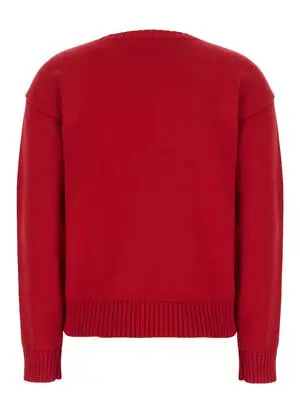 Ralph Lauren Cotton Jersey Sweater-pullover With Round Neck And Long Sleeves - Red