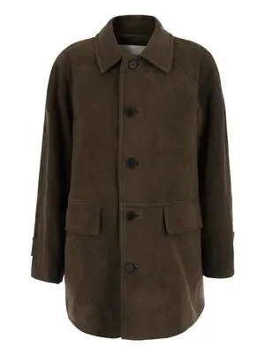 DUNST Tech Fabric Lily Alter-suede Half Jacket With Zip Front - Brown