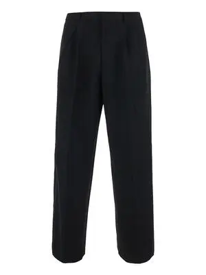 DUNST Dunst Double Pleated High-Waist Wide Tech Fabric Slacks Black