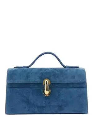 Savette Symmetry Suede Mini Clutch Bag - Blu