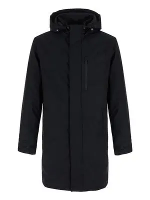 HESKIMO High-collar Nylon Tech Zip Jacket With Side Pockets - Black