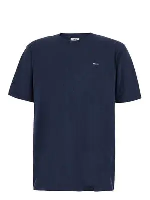 NN.07 Nn.07 Men's Cotton Crew Neck Short Sleeve T-Shirt Blu