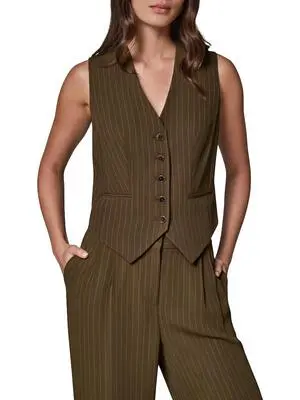 Donna Karan New York Pinstripe Vest - Olve Brine
