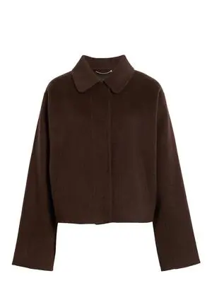 BOSS Cafeta Short Wool Blend Jacket - Mole