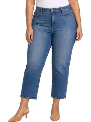 NYDJ Kasey High Waist Stovepipe Straight Leg Jeans - Aster