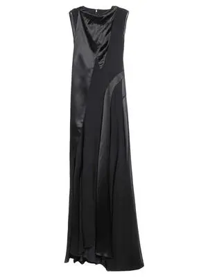 Alexander McQueen Silk Chiffon & Satin Gown - Black