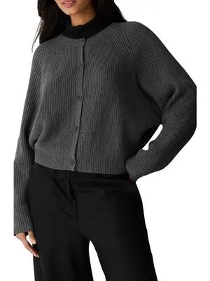 Eileen Fisher Crewneck Cardigan - Ash