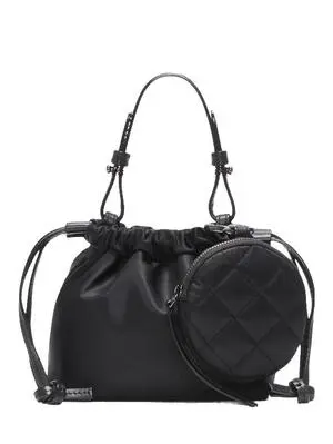 MZ WALLACE Waverly Bebe Leather Trim Drawstring Bag
