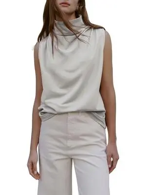 MARCELLA Finch Cowl Neck Top - Mist