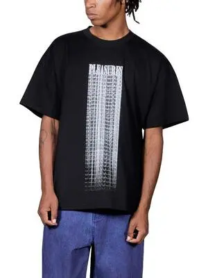 PLEASURES Blurred Graphic T-shirt - Black