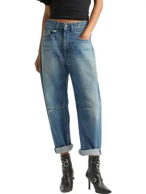 R13 Articulated Knee Boyfriend Jeans - Hackney Blue