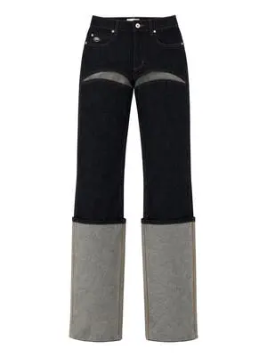 JEAN PAUL GAULTIER Pants With Cuts - Blue
