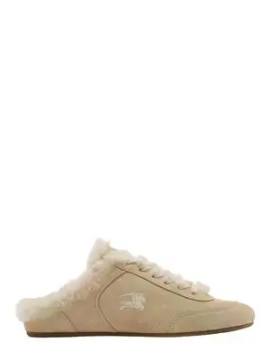 BURBERRY Shearling Knight Runner Mules