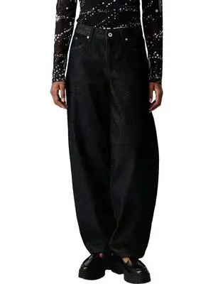Karl Lagerfeld Tapered Wide-leg Jeans - Blue