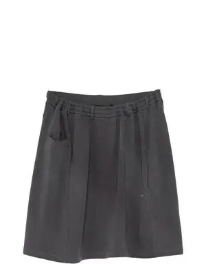BONBOM Logo-print Drawstring Skirt - Grey