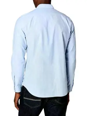Paul Smith Tailored-fit Sky Organic-cotton Multicolour Button Oxford Shirt - Blue