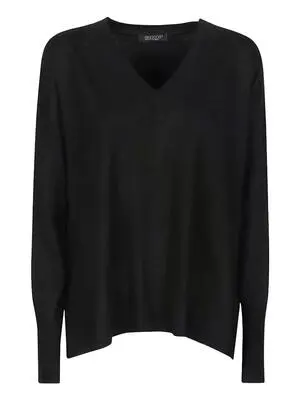 ARAGONA V-neck Sweater - Black