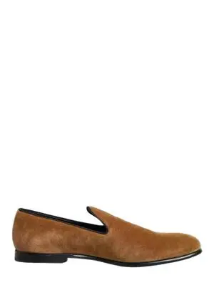 DOLCE & GABBANA Velvet Piped-trim Loafers