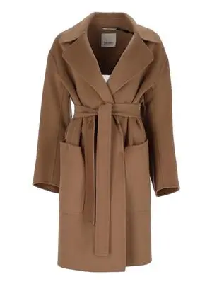 Max Mara Wool Overcoat, Classic Trench-style - Beige