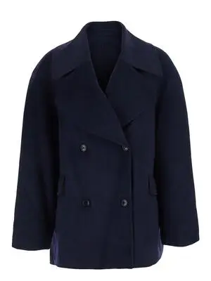 LOULOU DE SAISON Loulou De Saison Women's Oversized Notched-Lapel Double-Breasted Wool & Cashmere Jacket