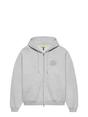 NEW AMSTERDAM SURF ASSOCIATION Logo-embroidered Zip-up Hoodie - Grey