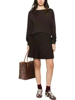 MC2 SAINT BARTH Pleated Knitted Skirt