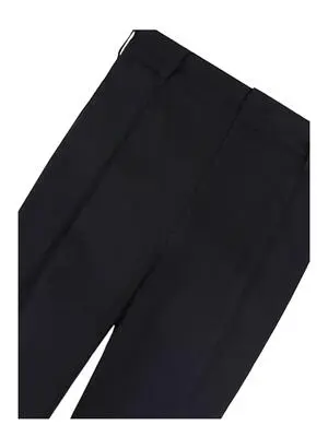 Armani Exchange Pleated Straight-leg Trousers - Blue