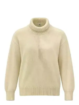 ANDRÈ MAURICE Roll-neck Knitted Sweater - Neutrals