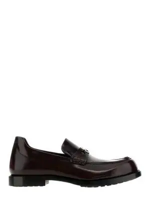 Balenciaga Comfy Logo-plaque Leather Loafers - Red