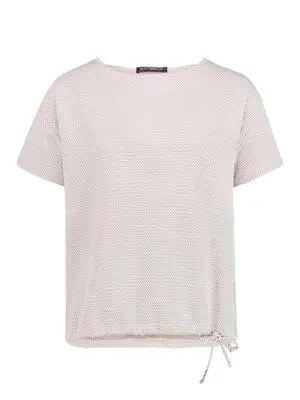 BETTY BARCLAY Textured Drawstring-hem T-shirt - Neutrals