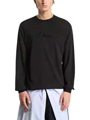 DIME Cursive Long-sleeve T-shirt - Black