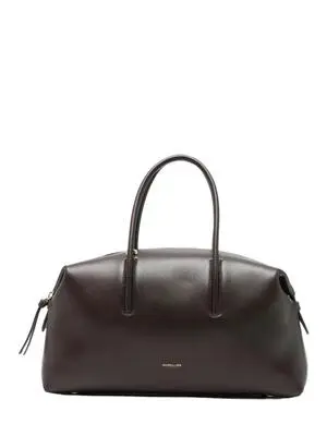 DEMELLIER Stockholm Midi Grained Leather Duffle Bag Brown