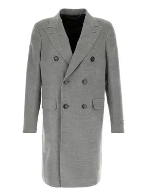 Canali Double-breasted Wool Coat - Grey