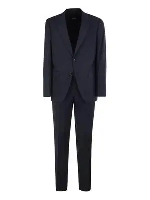 BOSS Single-breasted Slim-fit Suit - Blue