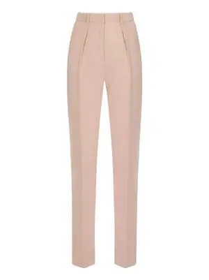 Elisabetta Franchi Lightweight Crêpe Fabric Trousers - Neutrals