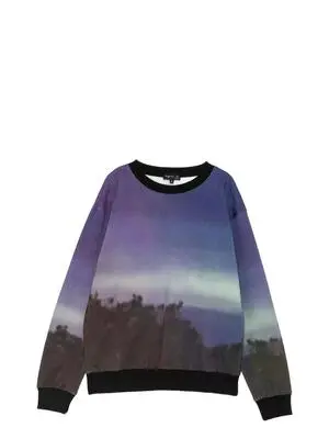 AGNES B. Landscape-print Sweatshirt - Blue