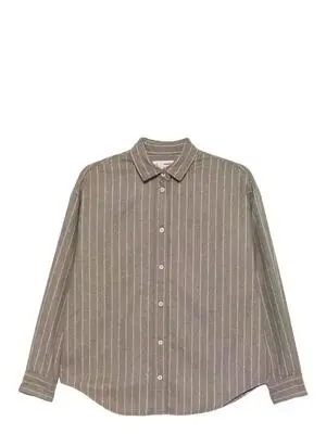 MC2 SAINT BARTH Pinstripe-pattern Crystal-embellished Shirt - Neutrals