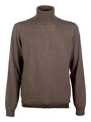 Malo Stefano Roll-neck Sweater Brown