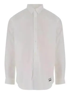 Comme Des Garçons Logo-print Cotton Shirt - White