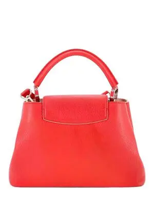 LOUIS VUITTON Capucines Bag Leather Bb Satchel - Red
