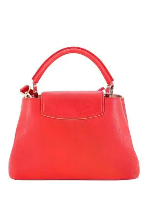 LOUIS VUITTON Capucines Bag Leather Bb Satchel - Red