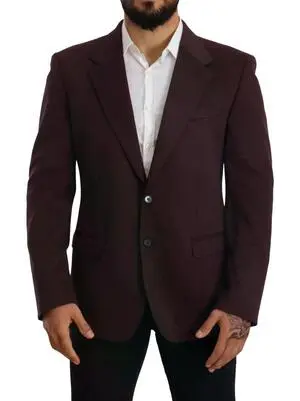 Dolce & Gabbana Notched-lapel Slim-fit Blazer - Red