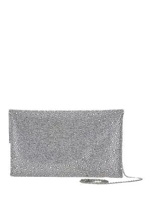 TWENTY FOURHAITCH Crystal-embellished Chain-strap Clutch Bag - Silver