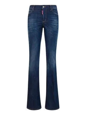 Dsquared2 Dolls Dark Clean Wash Flare Jeans - Blue
