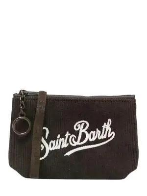 MC2 SAINT BARTH Mini Aline Corduroy Make-up Bag - Brown