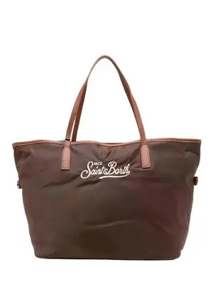 MC2 SAINT BARTH Logo-embroidered Tote Bag Brown