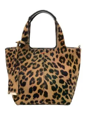 SANTONI Leopard-print Shoulder Bag