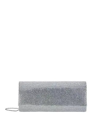 TWENTY FOURHAITCH Crystal-embellished Clutch Bag - Silver