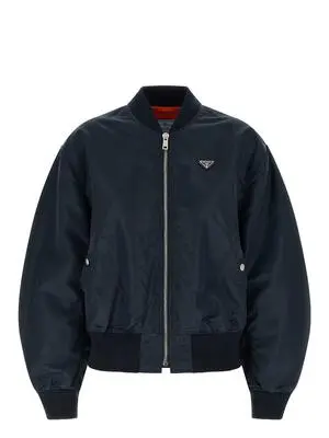Prada Twill Bomber Jacket - Blue