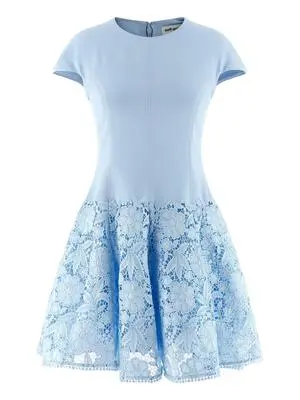 SELF-PORTRAIT Crepe Lace' Dress - Blue